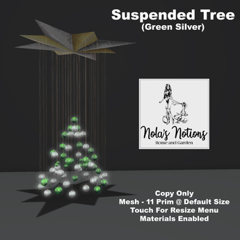 Second Life Marketplace - Suspended Tree (Green Silver)